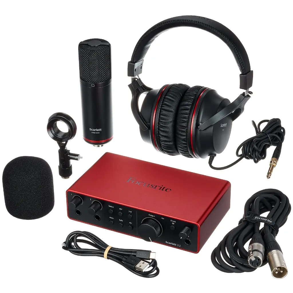 Focusrite Scarlett 2i2 Studio 4th Gen_ bundle_ Pack d'enregistrement ...